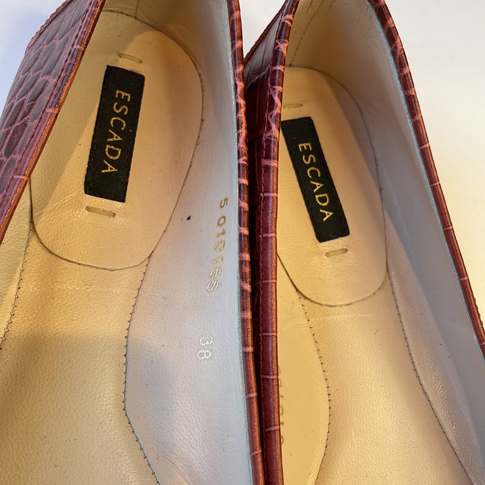 Escada Woman’s Deep Rose Colored Ballerina Flats, Siz… - Gem